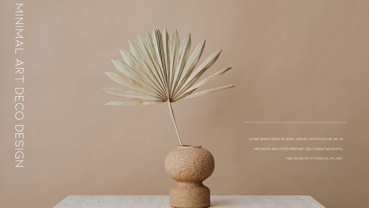 Minimal Art Deco Design slide powerpoint|Lifestyle|Templates