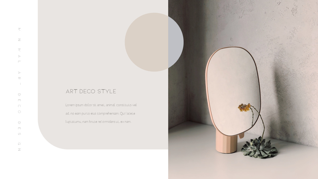 Minimal Art Deco Design slide powerpoint|Lifestyle|Templates