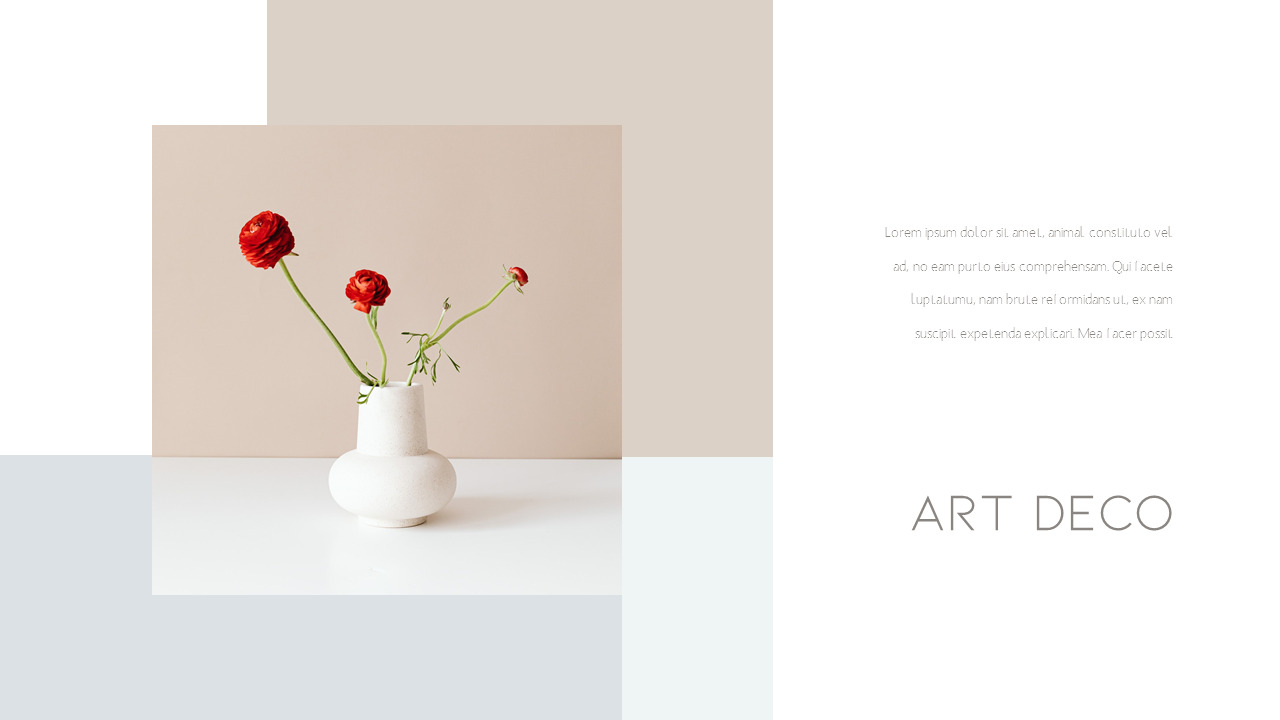 Minimal Art Deco Design slide powerpoint|Lifestyle|Templates