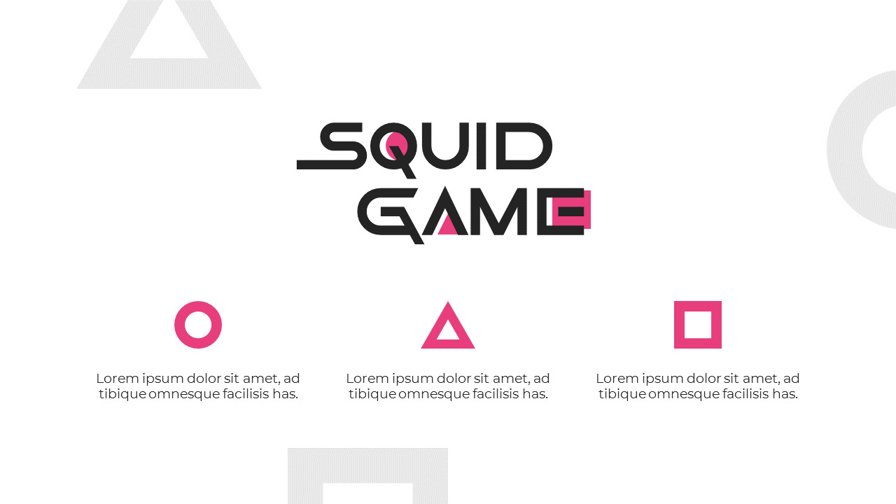 Squid Game Theme Simple PPT Presentation Samples