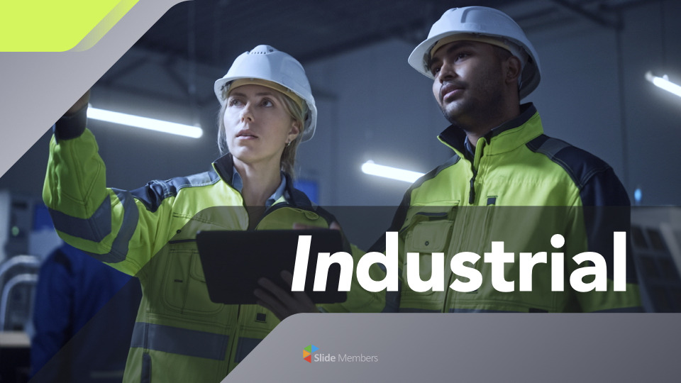 Industrial Business Pitch Deck company profile template design