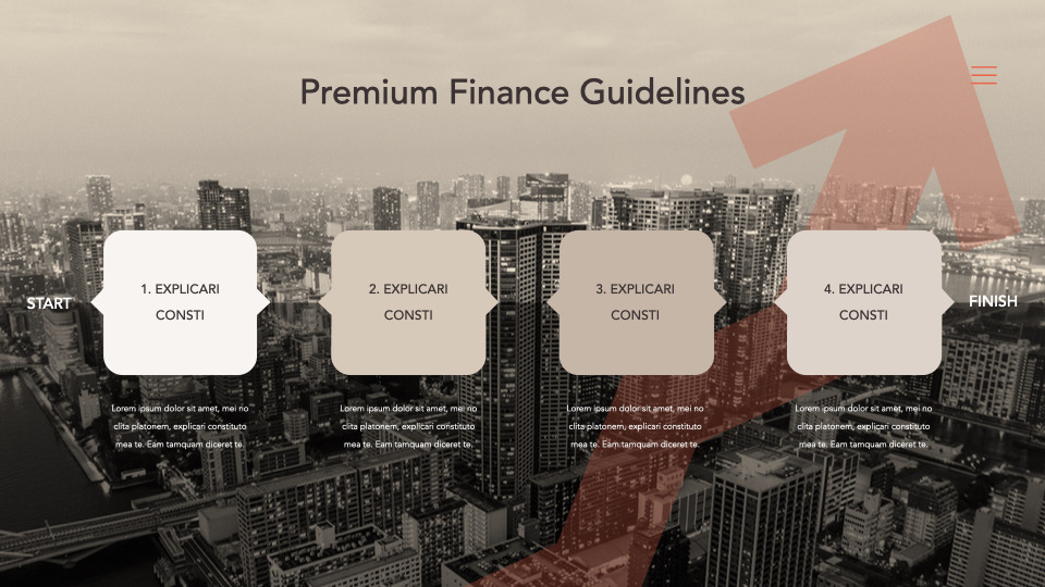 Premium Financing presentation slide design