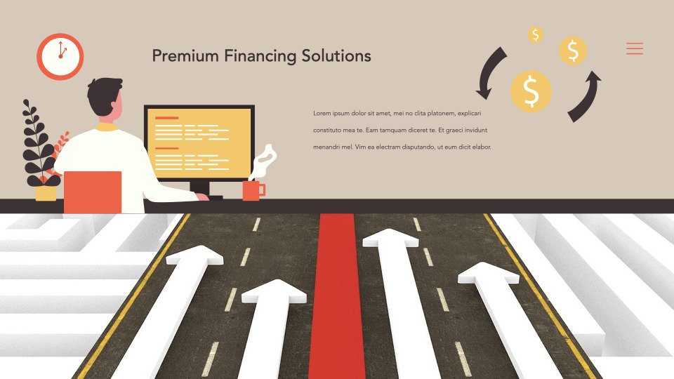 Premium Financing presentation slide design
