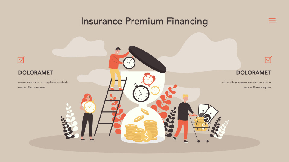 Premium Financing presentation slide design