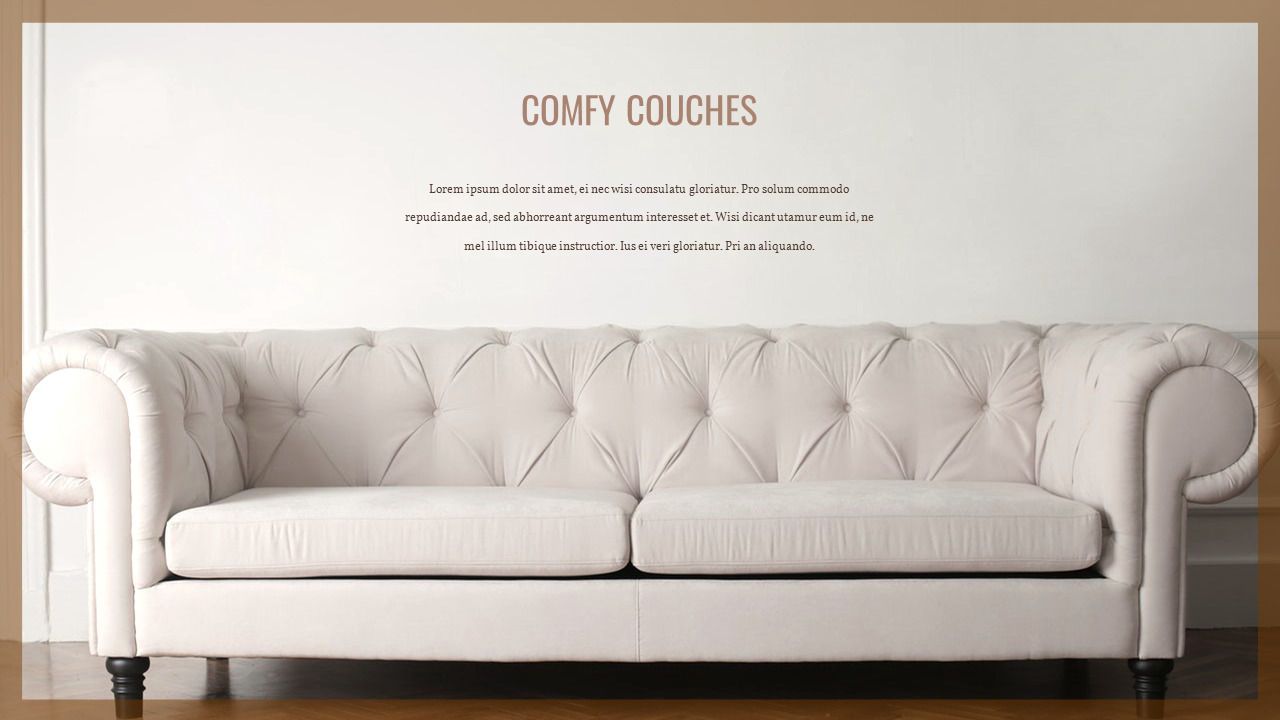 Choosing the Perfect Sofa template design|Lifestyle|Google Slides
