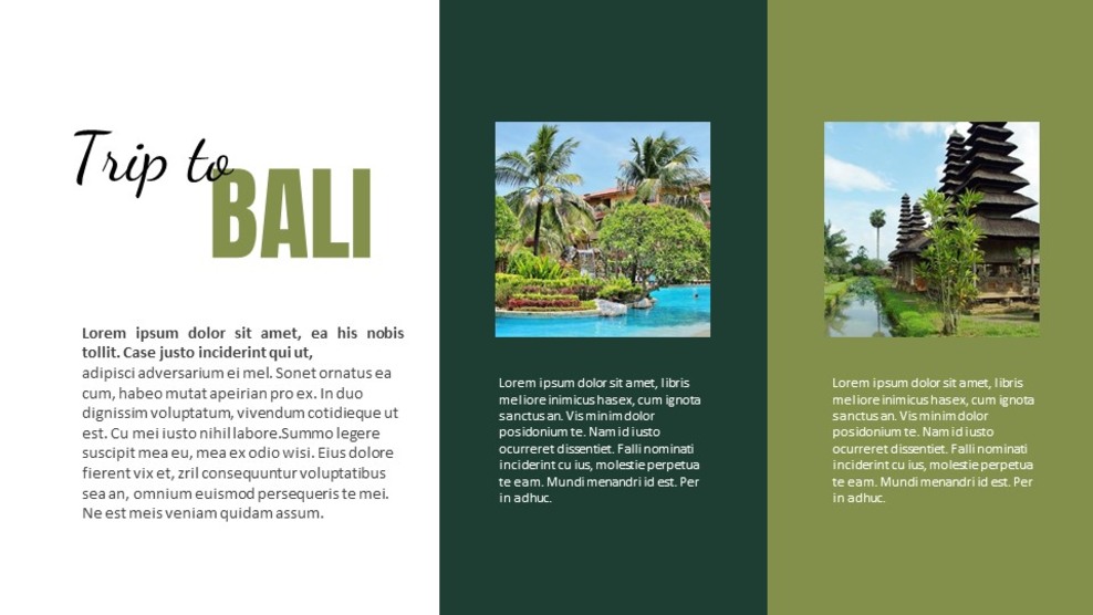 Trip to Bali Google Slides Presentation