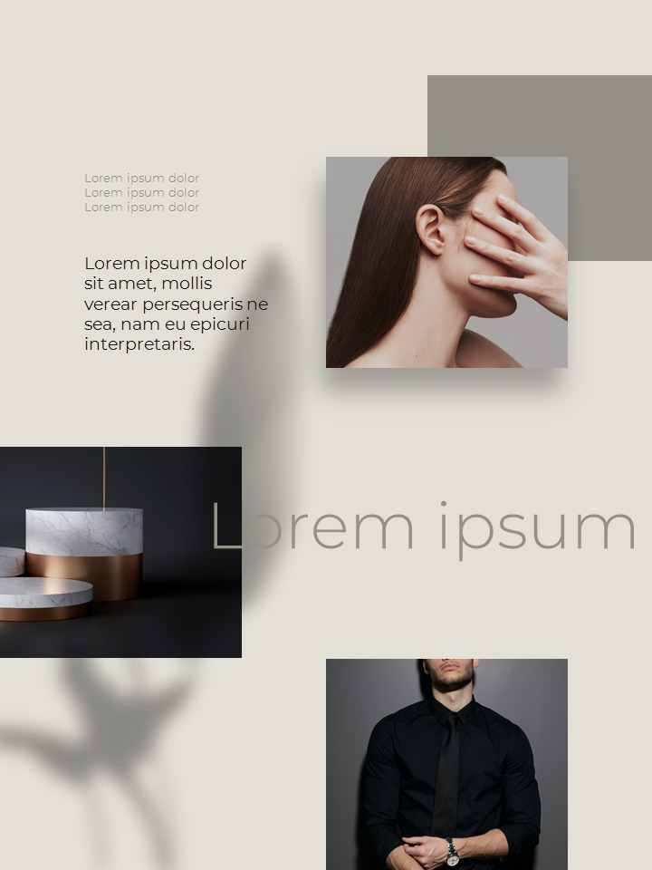 Shadow Concept Vertical Google Slides Presentation Templates