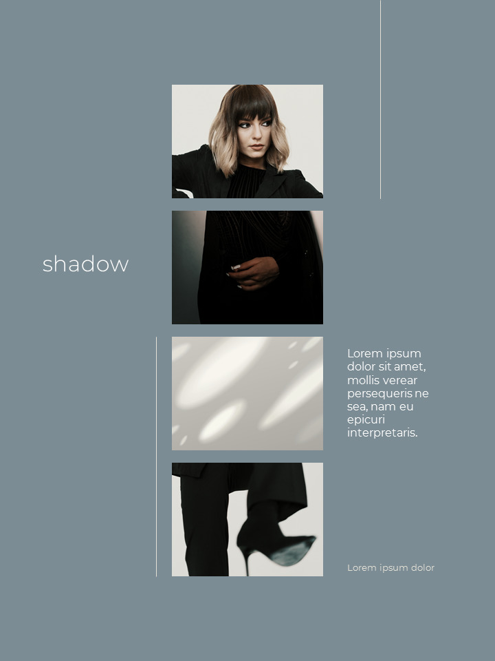 Shadow Concept Vertical Google Slides Presentation Templates