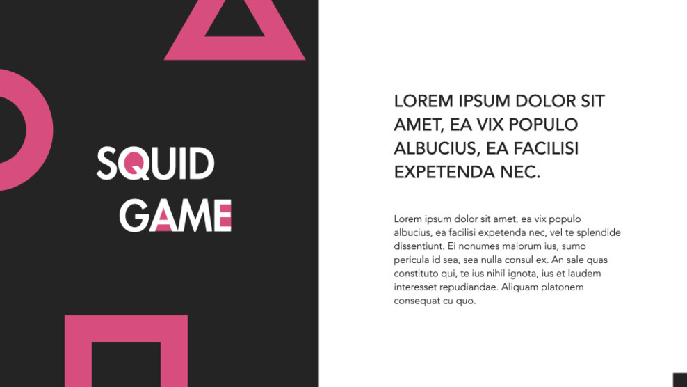 Squid Game Theme Simple slide template