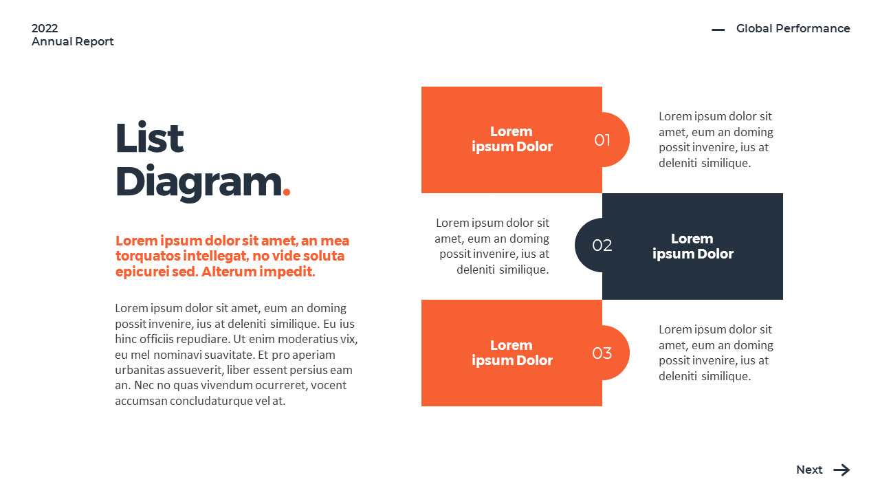 Reporte anual PPT de presentación de marketing