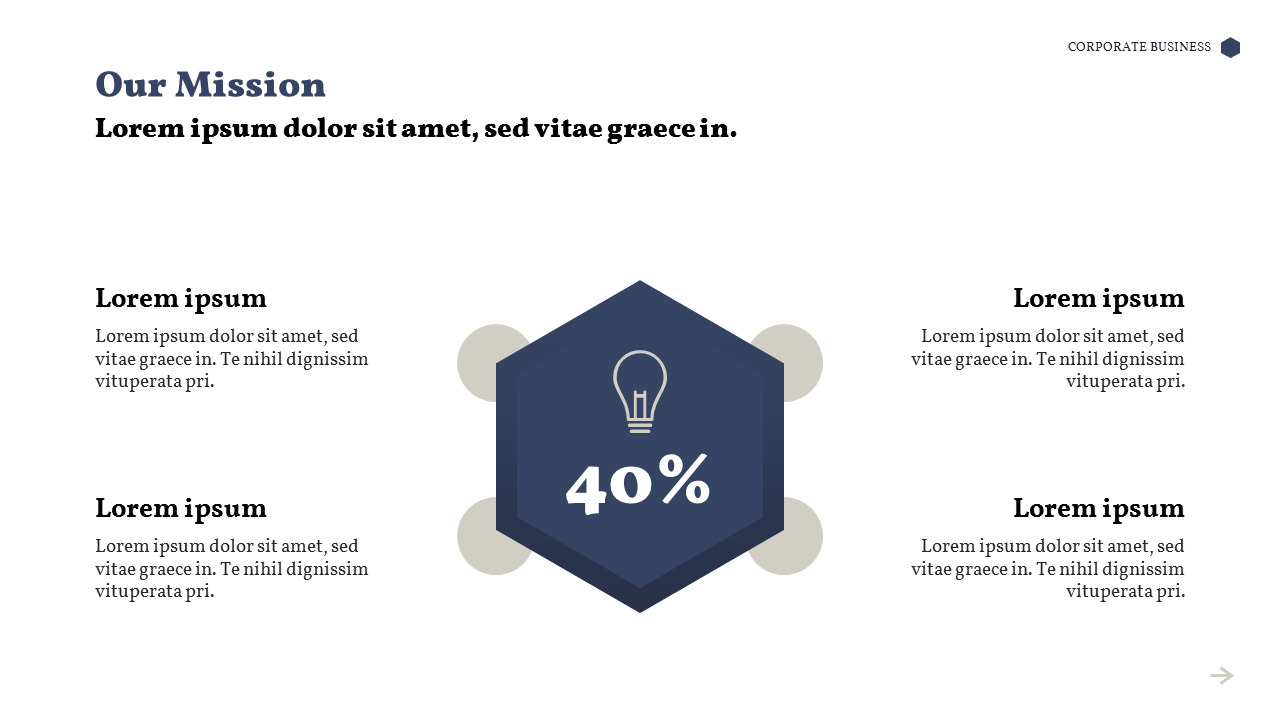 Corporate Business Hexagon Deck Simple Templates Design|Pitch|PPT
