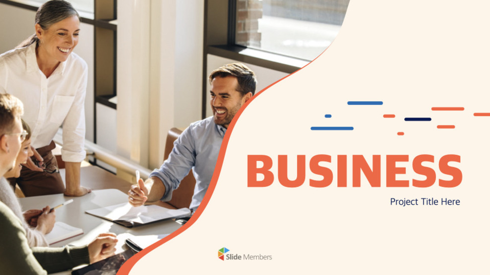 Business Project Title Pitch Deck presentation slide design
