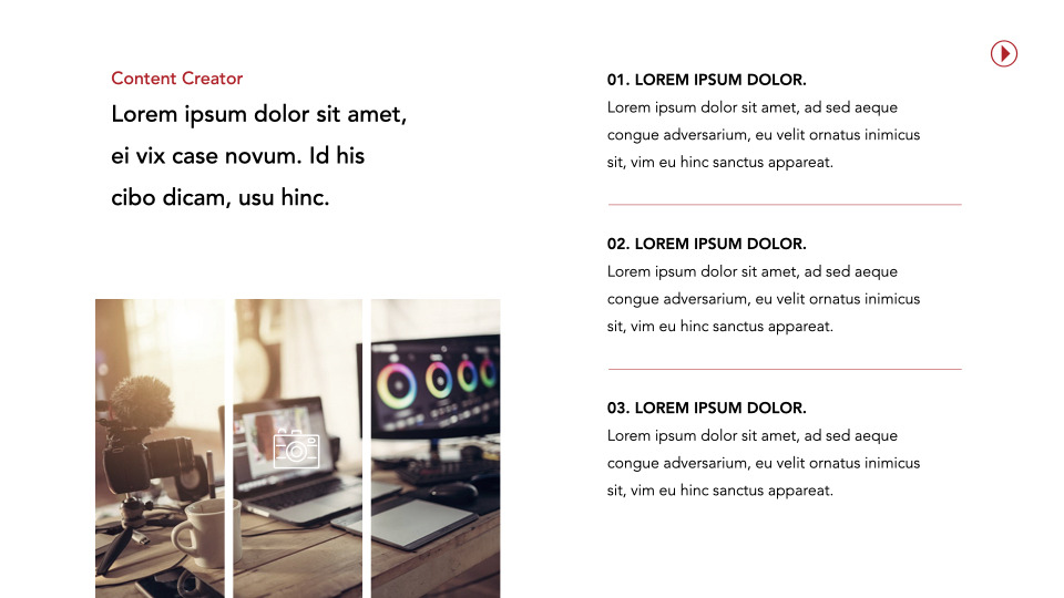 Content Creator slide template