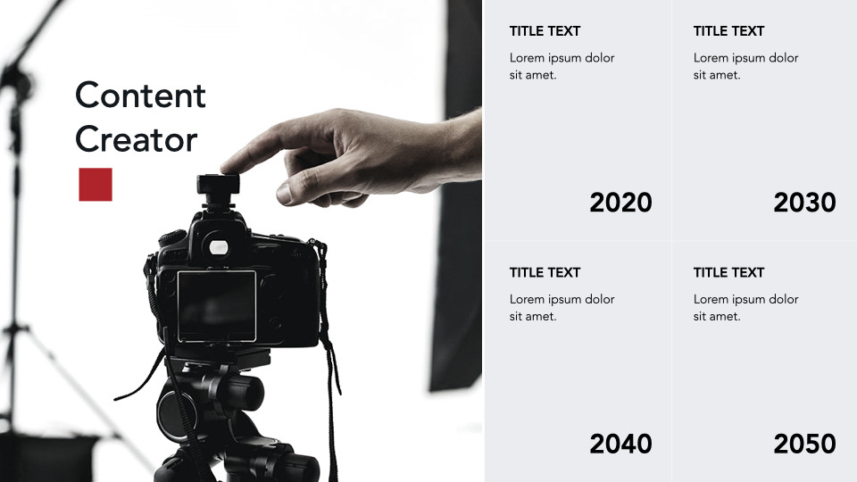 Content Creator slide template