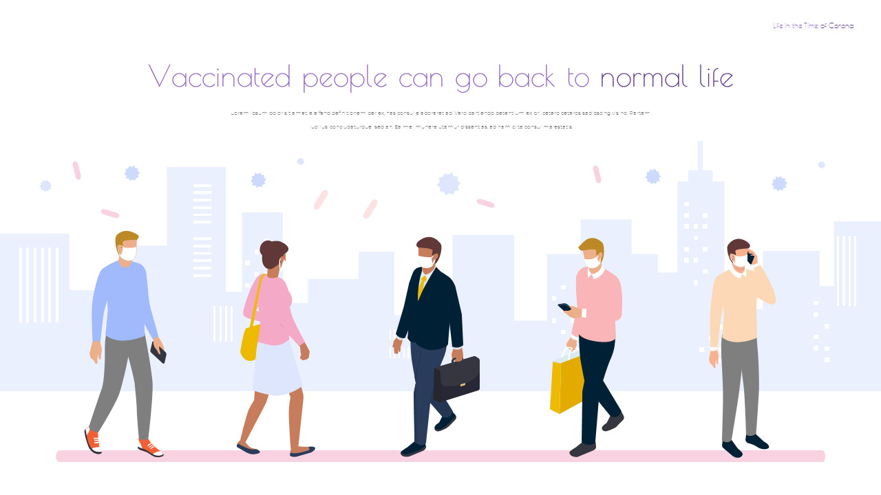 Living with Covid-19 Simple Google Slides