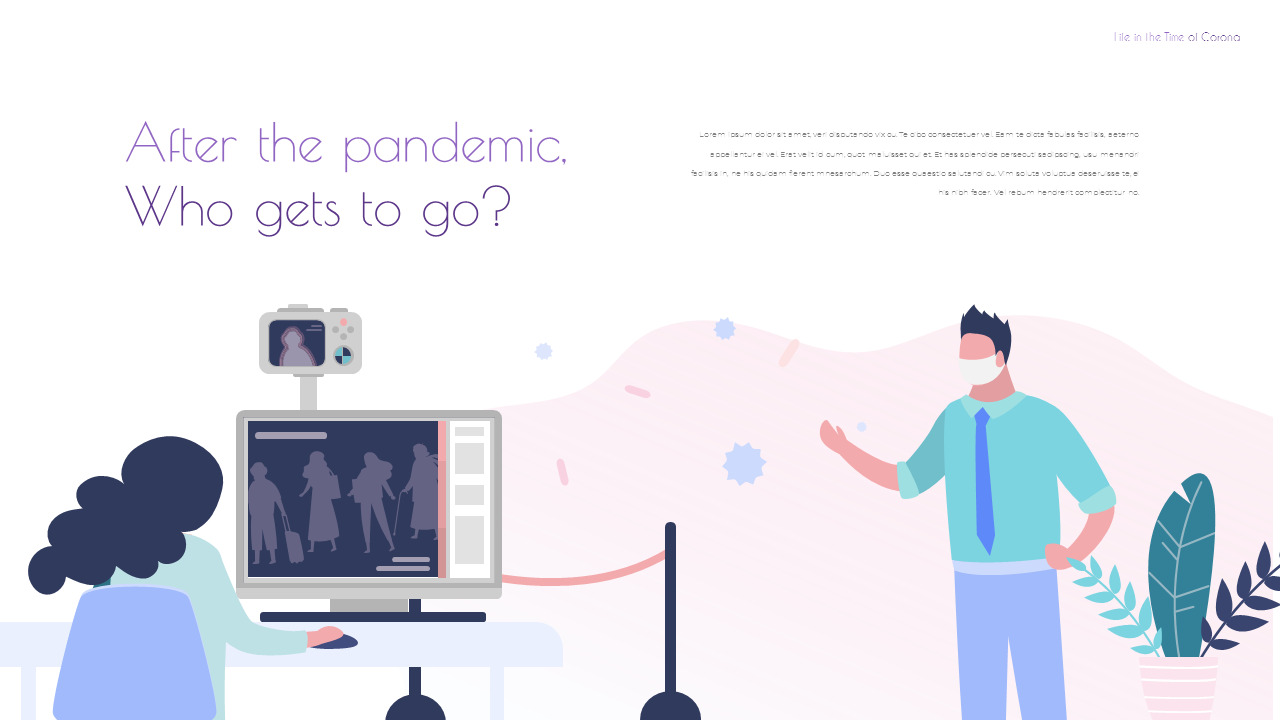 Living with Covid-19 Simple Google Slides