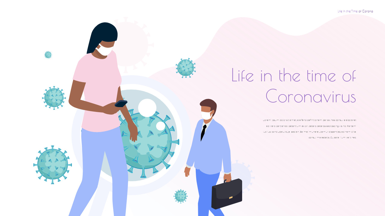 Living with Covid-19 Simple Google Slides