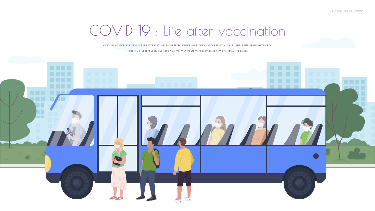 Living with Covid-19 Simple Google Slides