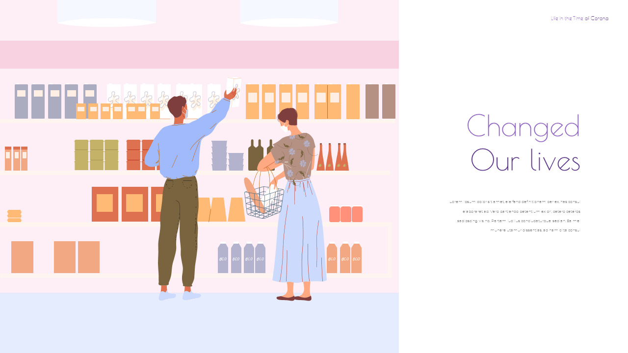 Living with Covid-19 Simple Google Slides