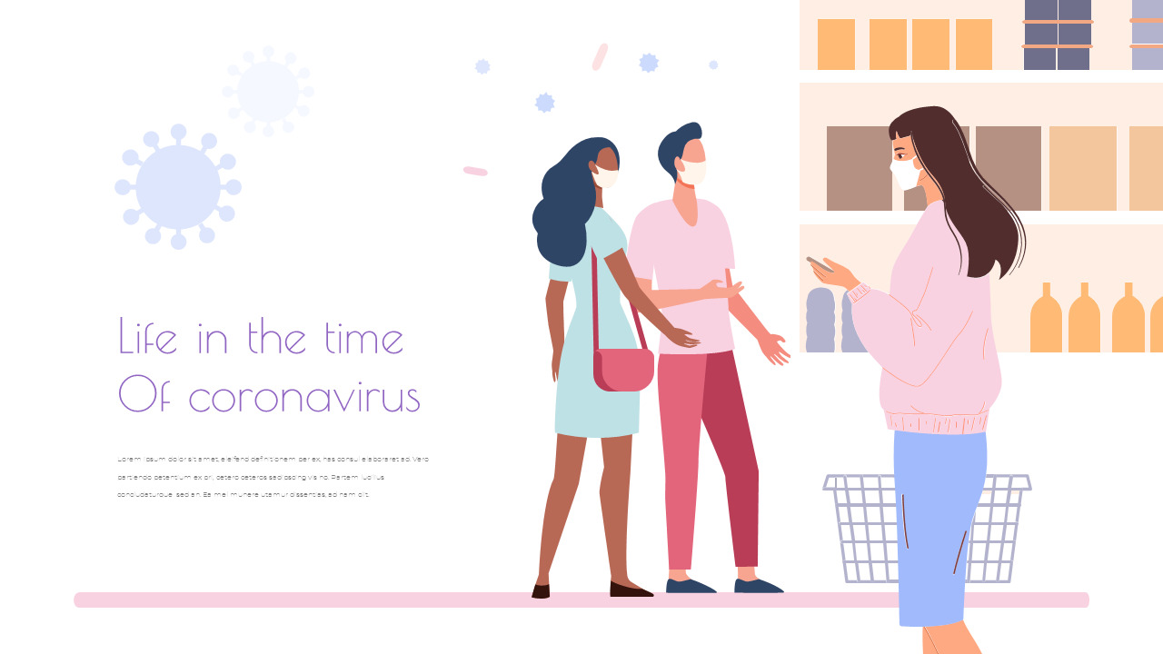 Living with Covid-19 Simple Google Slides