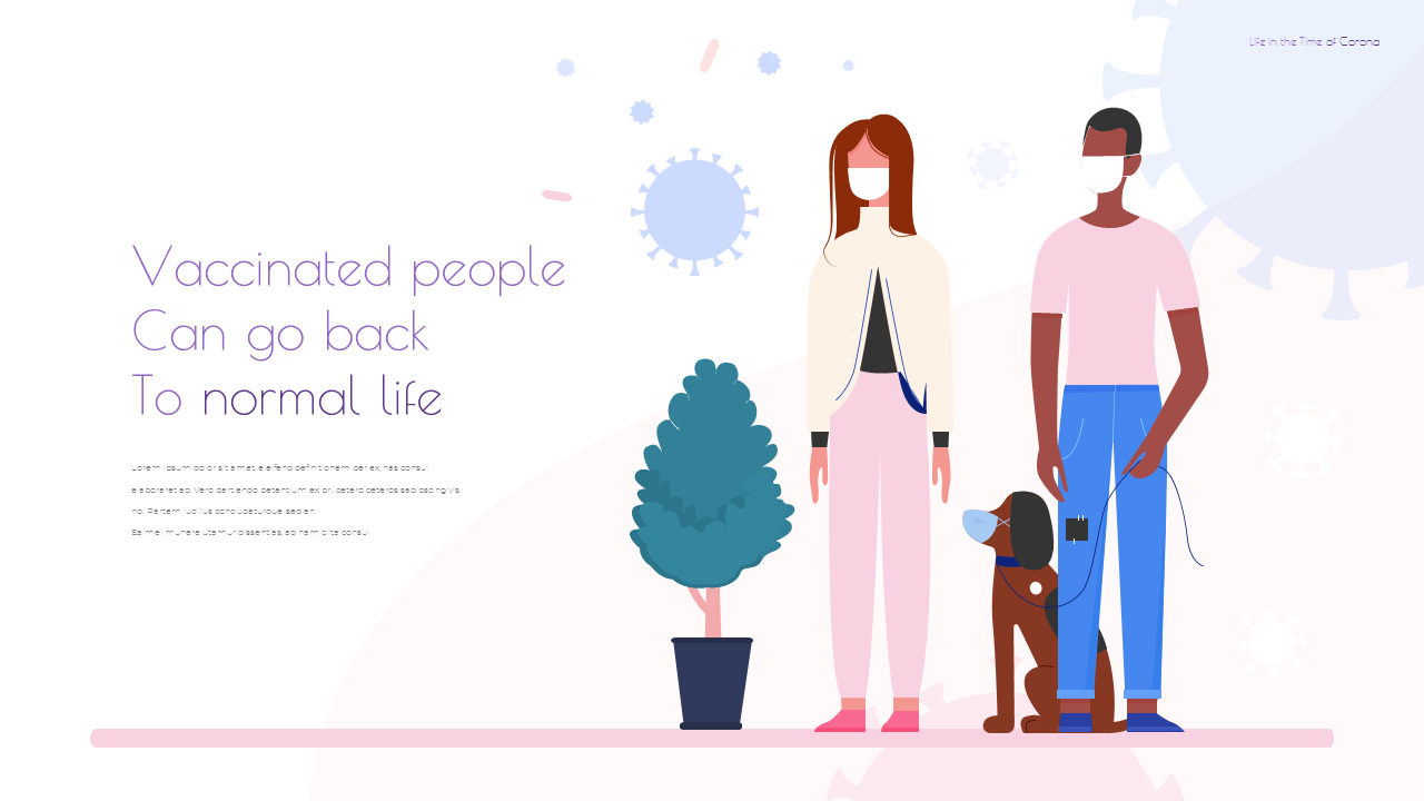 Living with Covid-19 Simple Google Slides