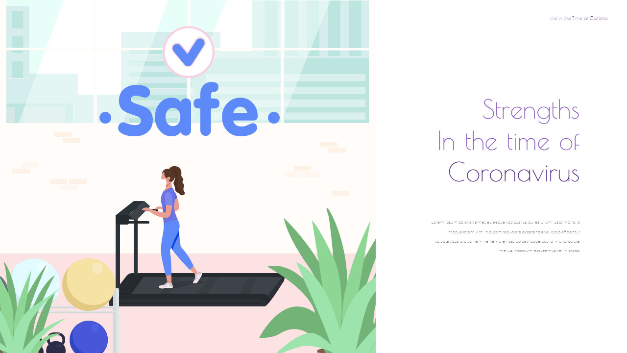 Living with Covid-19 Simple Google Slides