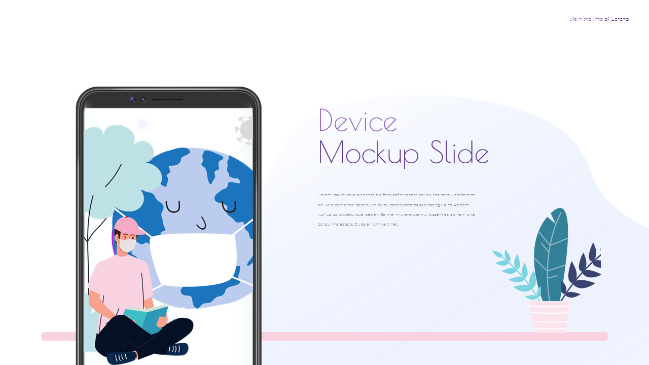 Living with Covid-19 Simple Google Slides