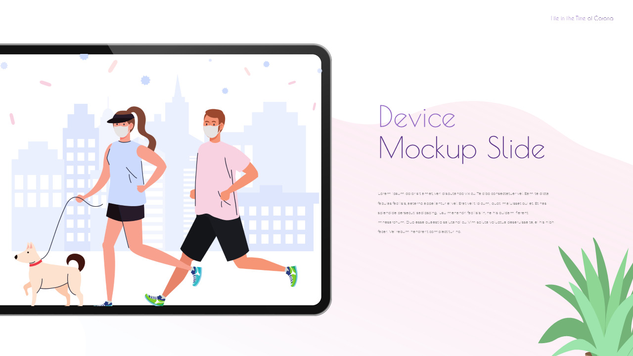 Living with Covid-19 Simple Google Slides