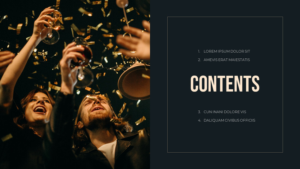 New Year Eve Party PowerPoint Design|Lifestyle|Templates