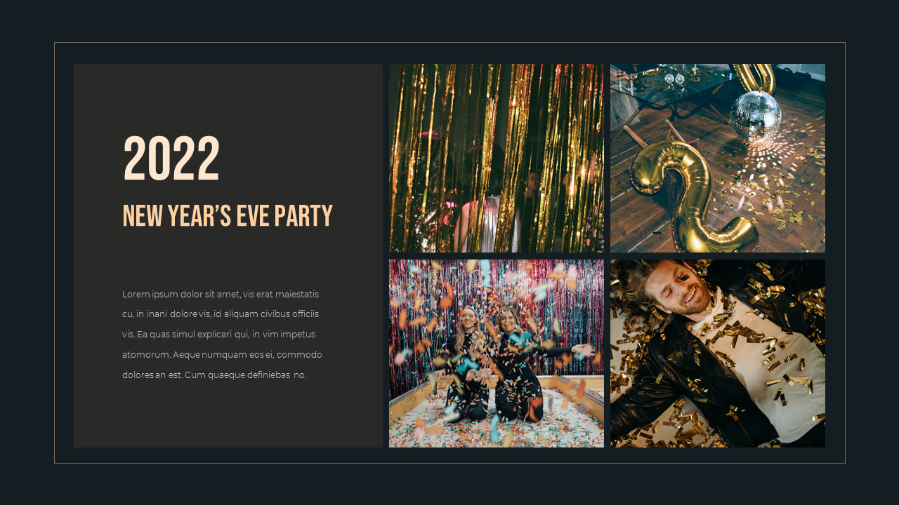 New Year Eve Party PowerPoint Design|Lifestyle|Templates