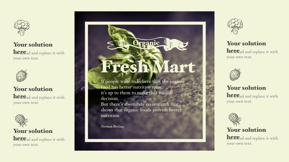 Fresh Mart, Organic, Fresh Food, Farm Store Keynote Design