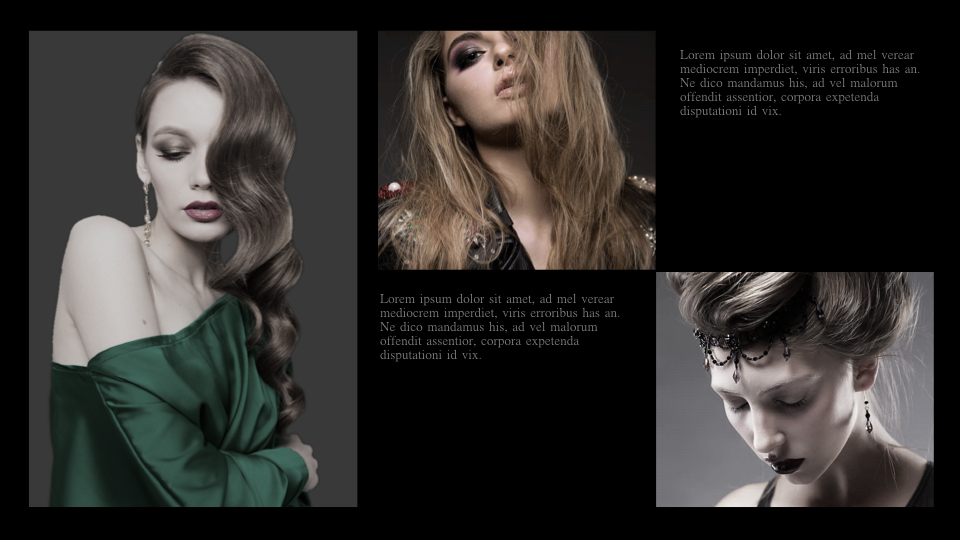 Hair Styling Portfolio Keynote mac