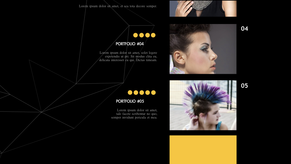 Hair Styling Portfolio Keynote mac