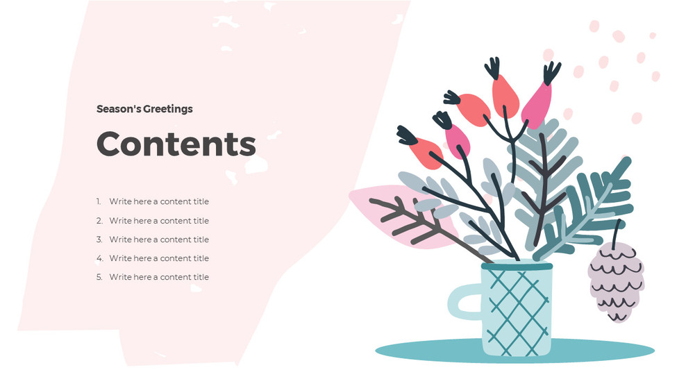 Season's Greetings PowerPoint Templates Multipurpose Design