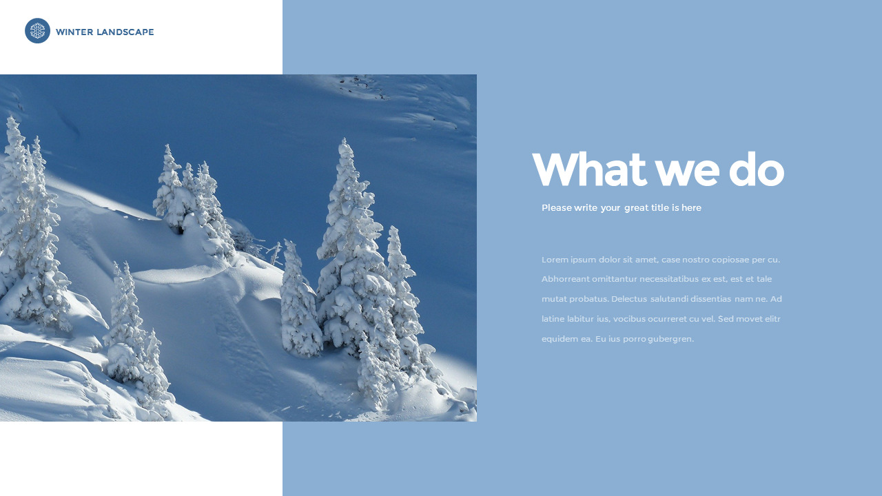 Paysage d'hiver Présentation PowerPoint de Google