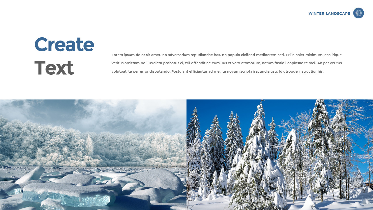 Paysage d'hiver Présentation PowerPoint de Google