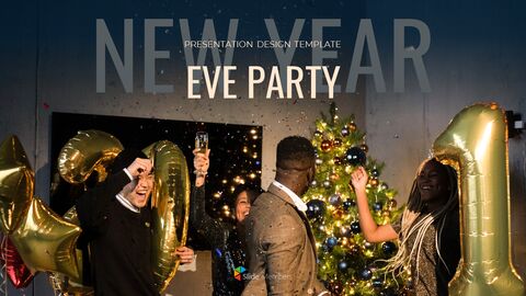 New Year Eve Party PowerPoint to Google Slides|Lifestyle