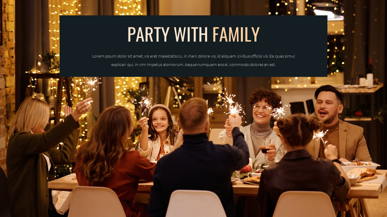 New Year Eve Party PowerPoint to Google Slides|Lifestyle