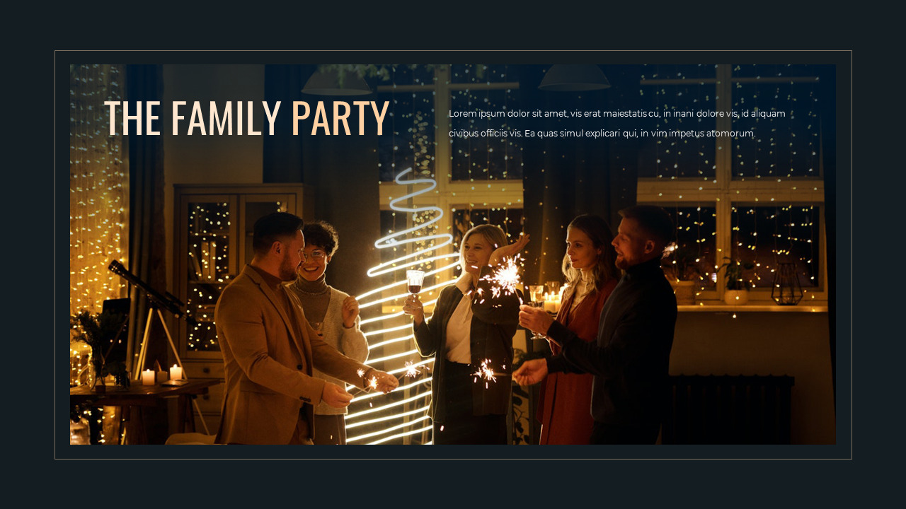 New Year Eve Party PowerPoint to Google Slides|Lifestyle