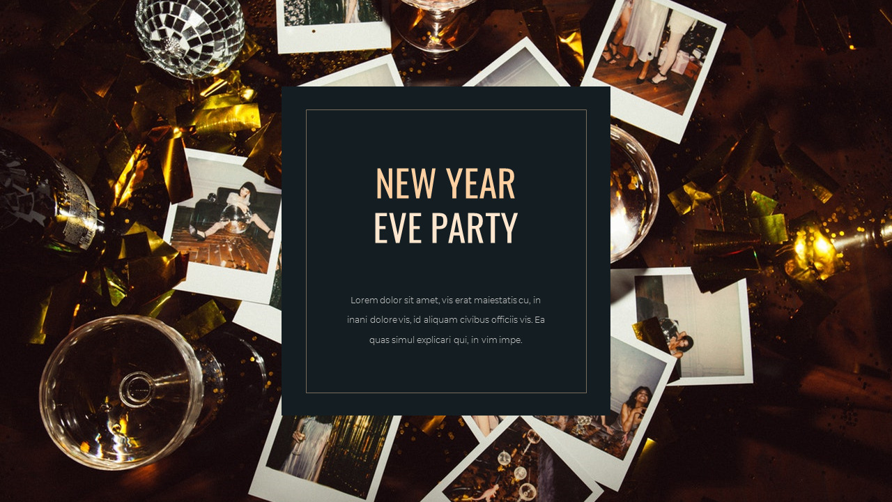 New Year Eve Party PowerPoint to Google Slides|Lifestyle
