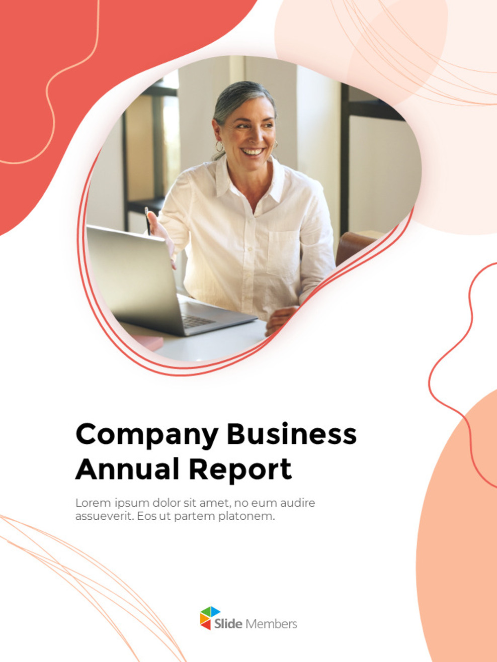 Company Business Report Abstract Back Business Presentation PPT