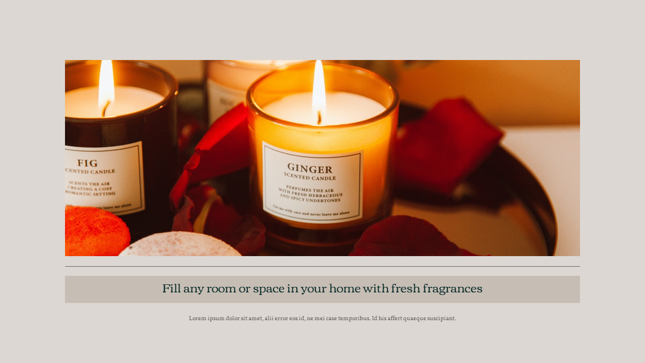 Scented Candles Slide Presentation|Lifestyle|PPT Templates