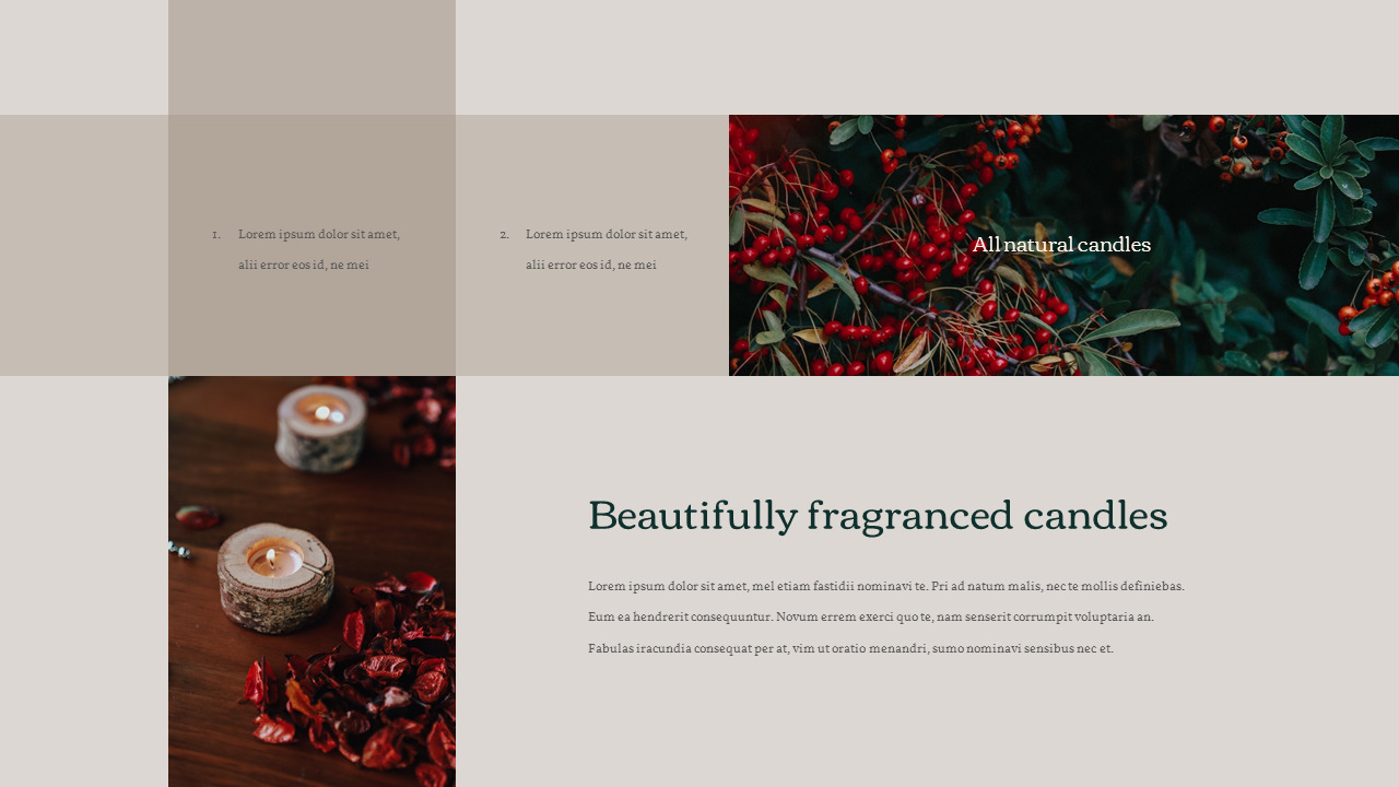 Scented Candles Slide Presentation|Lifestyle|PPT Templates