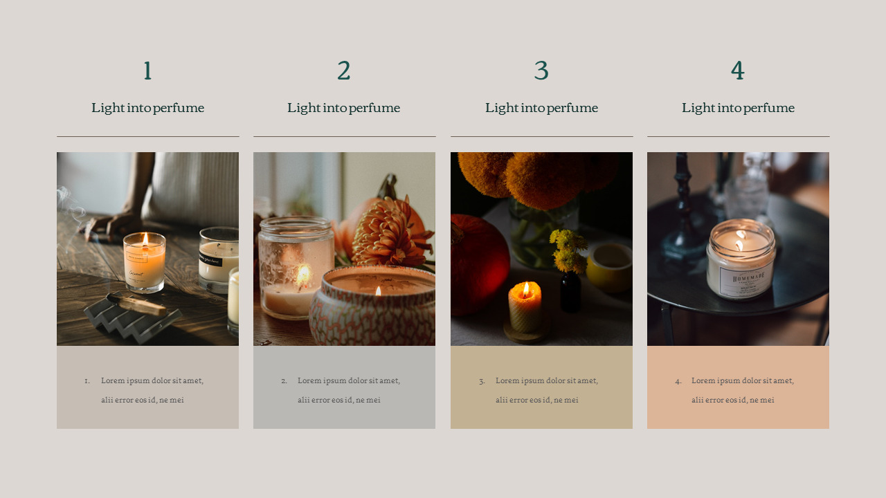 Scented Candles Slide Presentation|Lifestyle|PPT Templates
