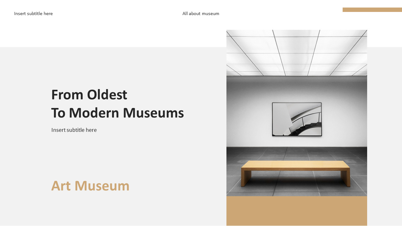 Museum Google Slides Template Diagrams Design