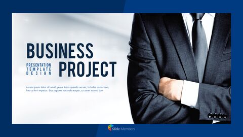 Business Project Simple PowerPoint Template Design