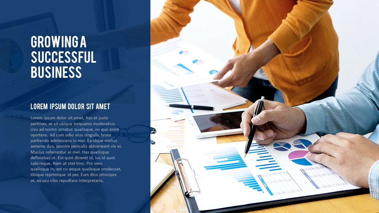 Business Project Simple PowerPoint Template Design