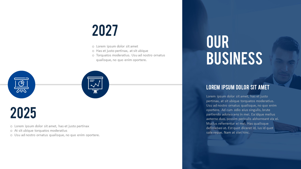 Business Project Simple PowerPoint Template Design