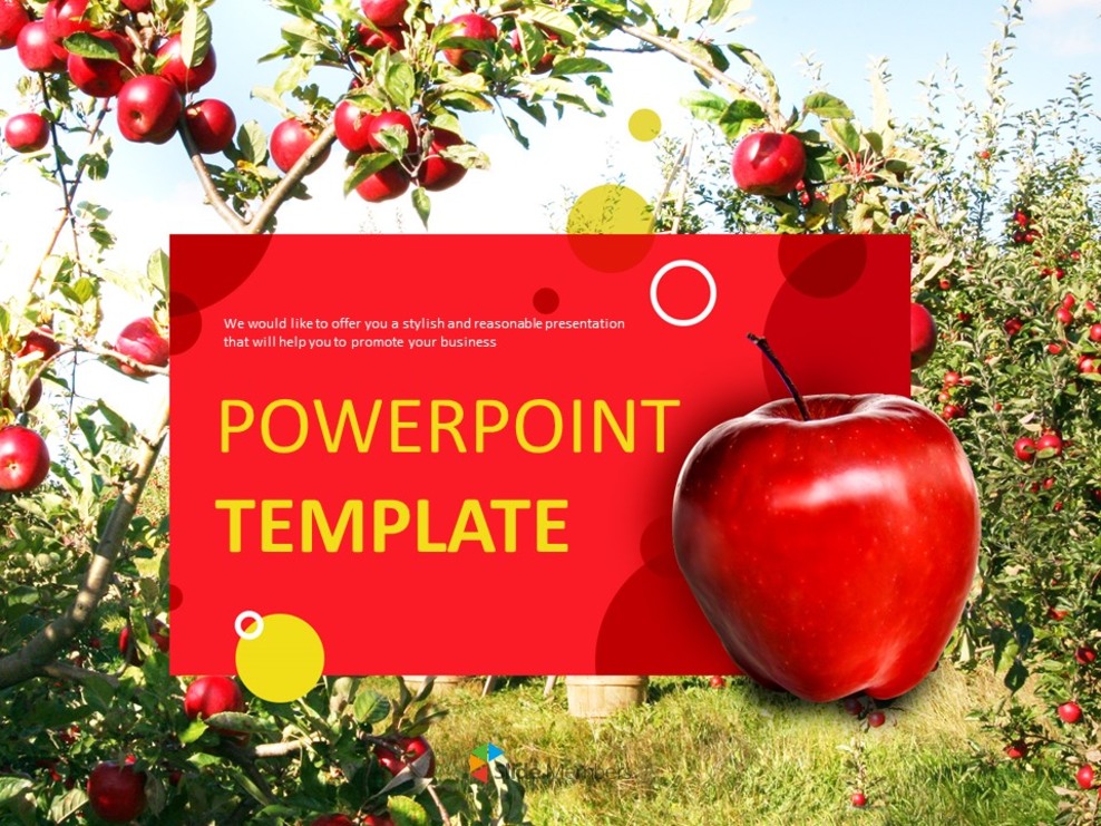 Plantilla De Manzana Roja