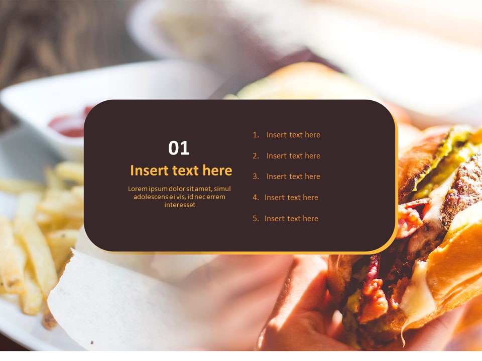 Delicious Hamburger - Free Powerpoint Sample